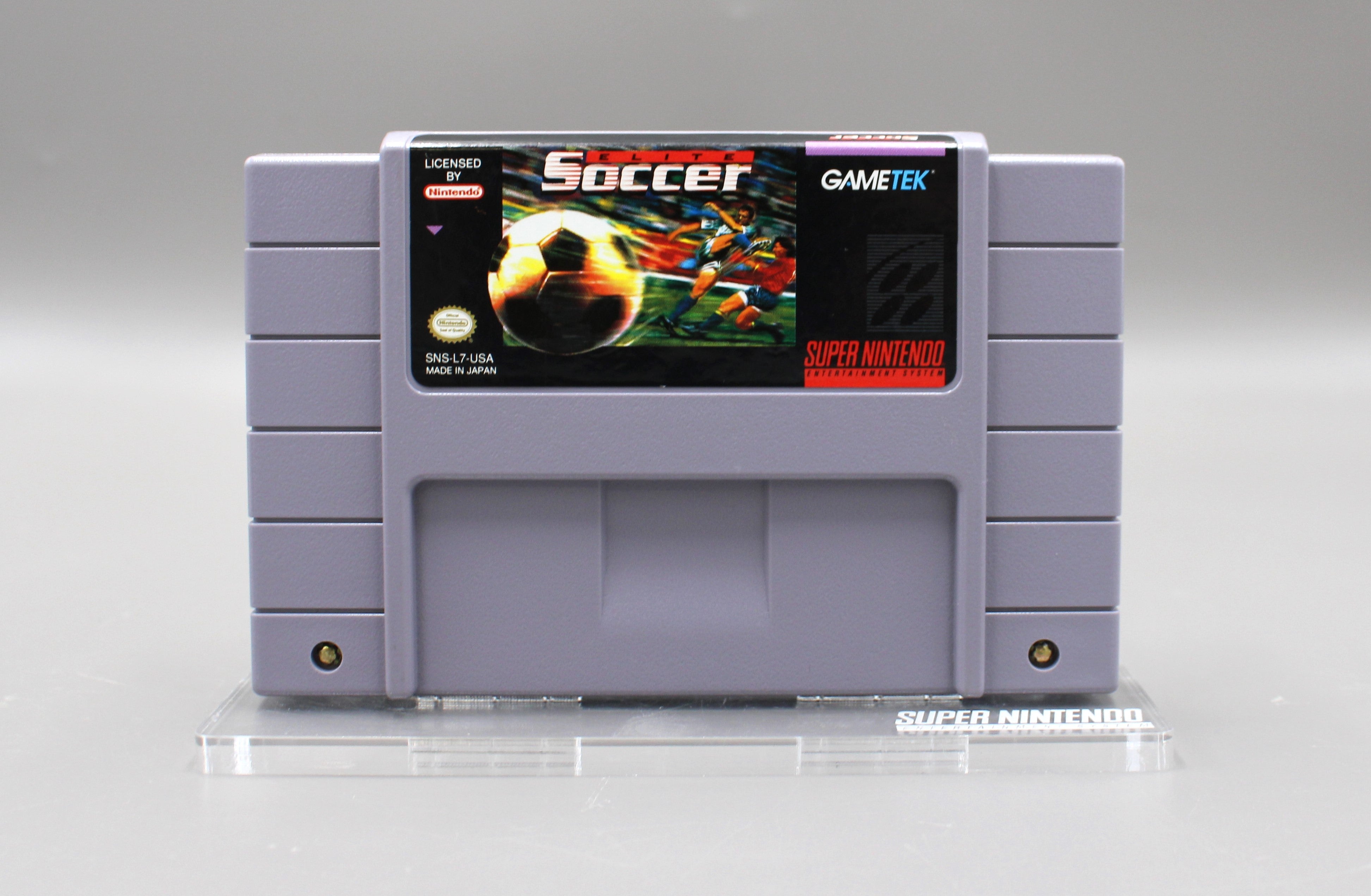 Elite Soccer (Super Nintendo, SNES, 1994) Game Cartridge. Cleaned & Te ...
