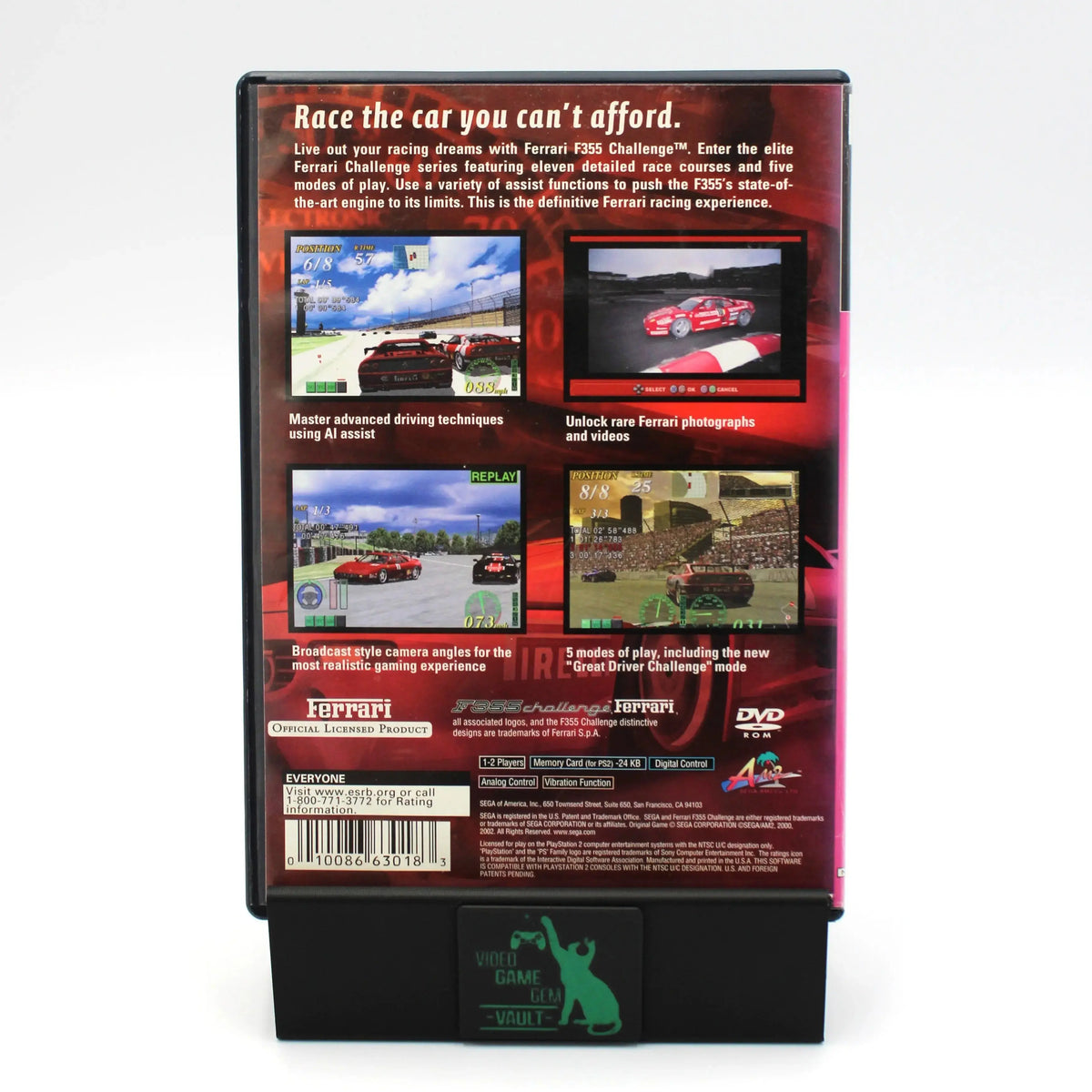 Ferrari F355 Challenge for Sony PlayStation 2 PS2 – Complete in Box ...
