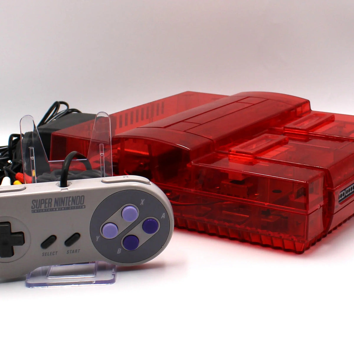 Red Reshelled Refurbished Super Nintendo Entertainment System (SNES ...